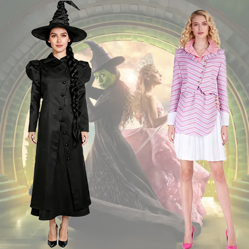 Movie Wicked：For Good Glinda Elphaba Cosplay Costume For Adult Woman ...
