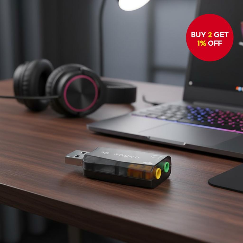 5.1 Channel External USB Audio Card for Computer, Replaces PCI Sound ...