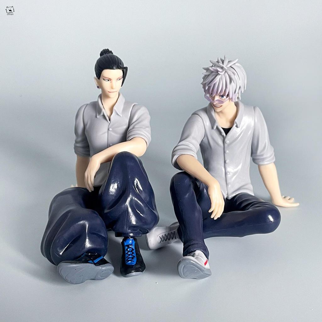 Anime Gojo Satoru Figure - Sitting Pose Battle Scene Model for Desk ...