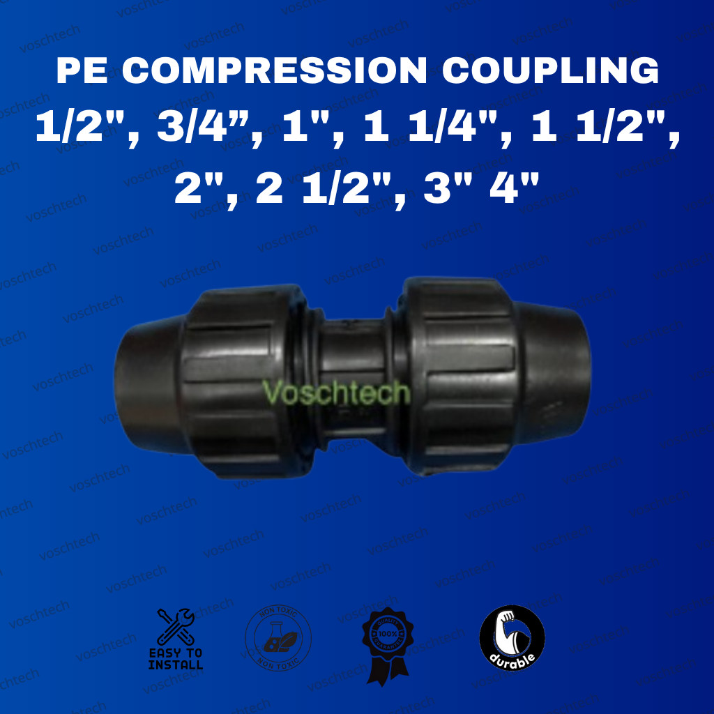 HIGH QUALITY BLACK PE COMPRESSION COUPLING FITTINGS | Shopee Philippines