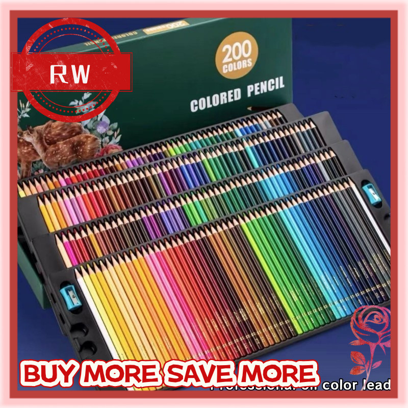 RW OBOS Professional Oil Color Pencil Set 48/72/120/150/200 Sketch ...