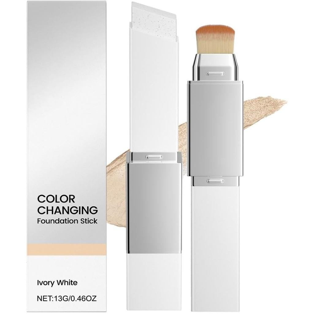 2 in 1 Color Changing Foundation Stick with Detachable Brush,Korean ...