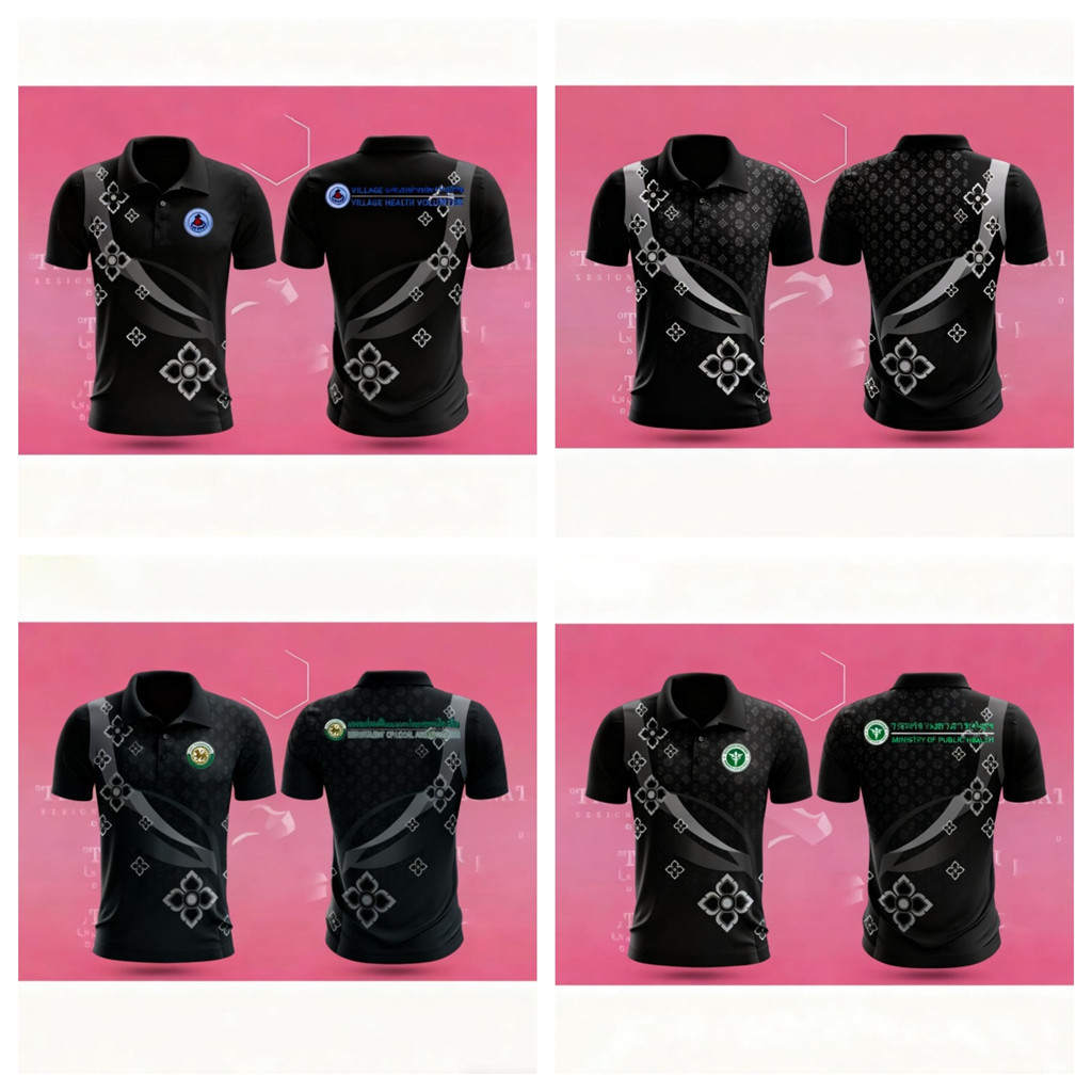 Black polo shirts for both men and women. Black - Smooth tone, suitable ...