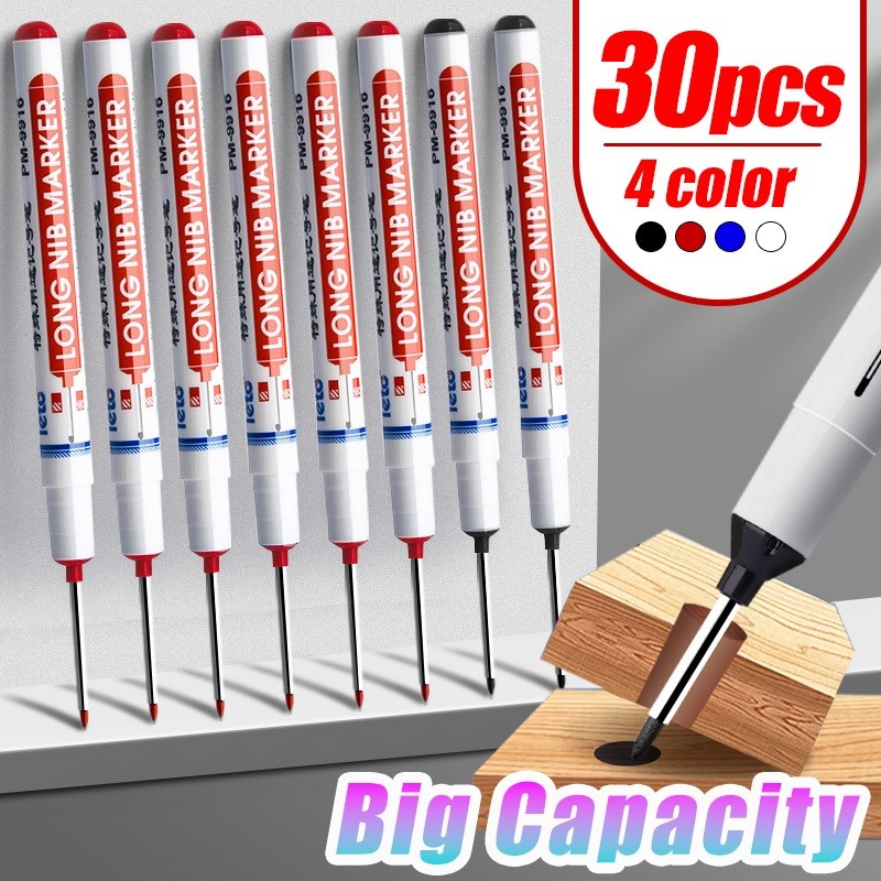 5PCS Big Capacity Quick Drying Waterproof Long Tip Marker Pen Long Head ...