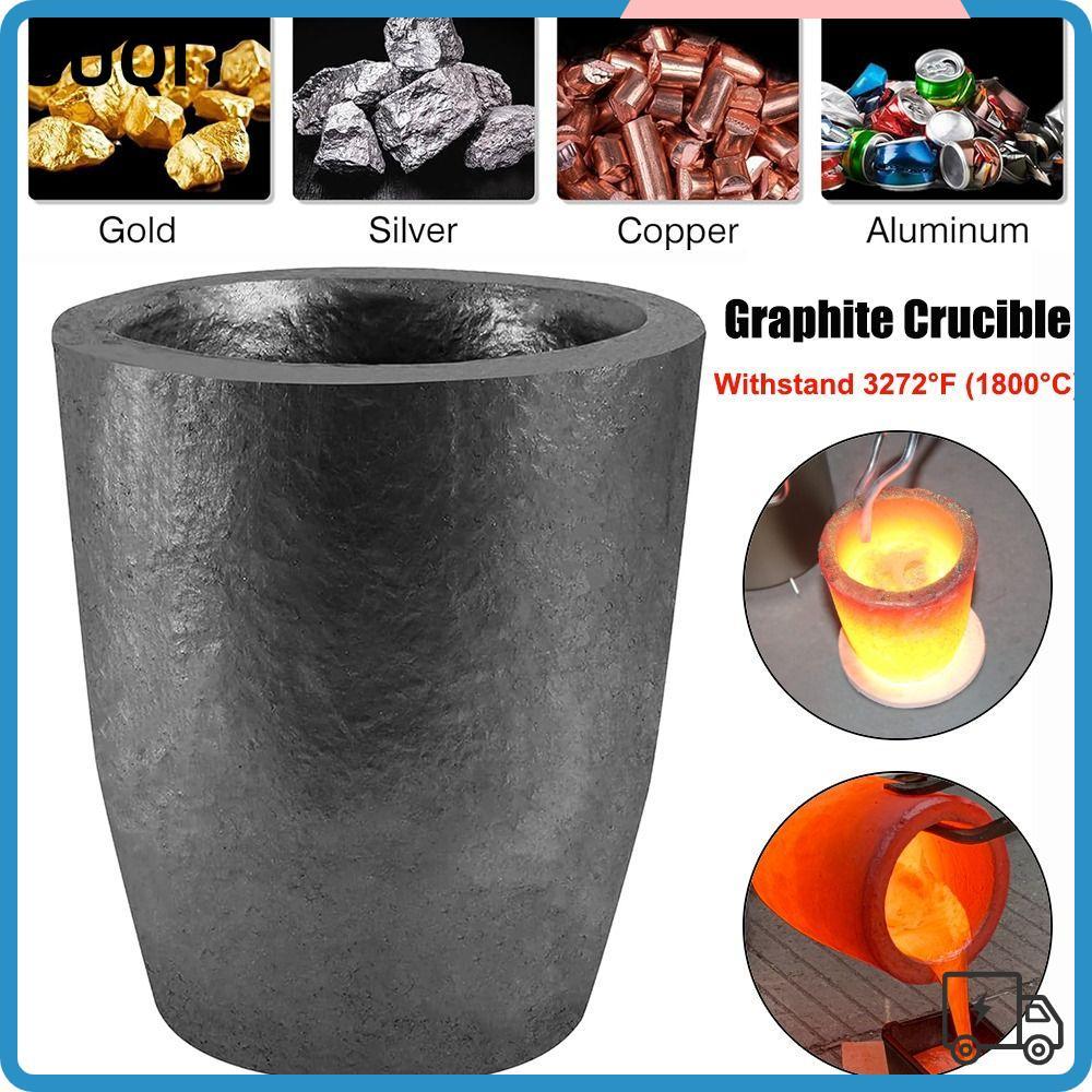 HI-SUQI Graphite Crucible, Black High Temperature Clay Furnace Cup, High Quality Small Melting ...