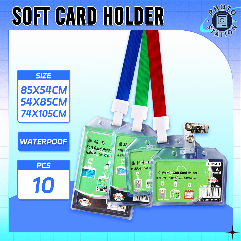 10pcs/pack Vertical/Horizontal ID case Size 54×90mm Soft card holder T ...