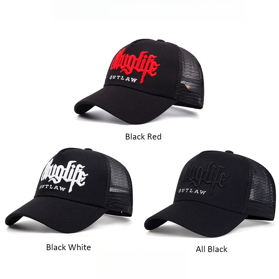 COD Summer trucker cap for men Thug life 2pac embroidery baseball cap ...