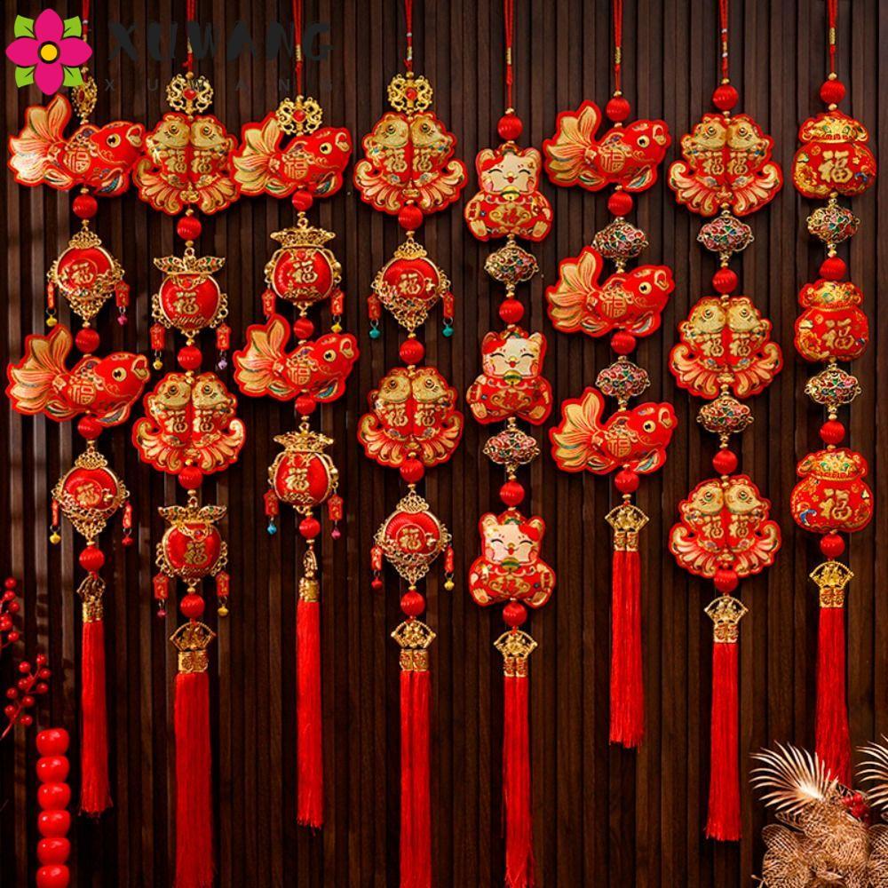 QUENTIN New Year Hanging Ornaments, Fu Word Lucky Bag Spring Festival ...