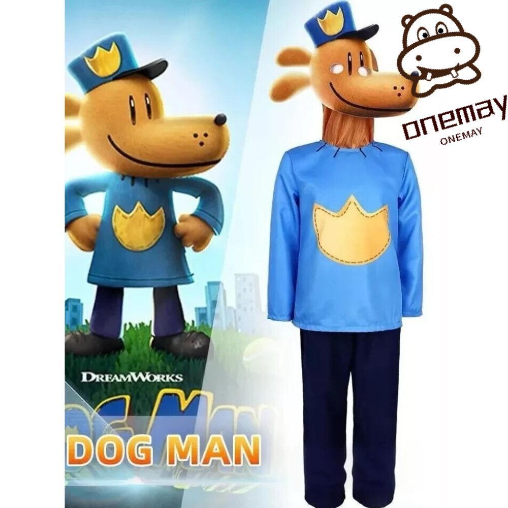 ONE-MAYSHOW Dog Man Cosplay Costume, Cartoon Characters Polyester Movie ...