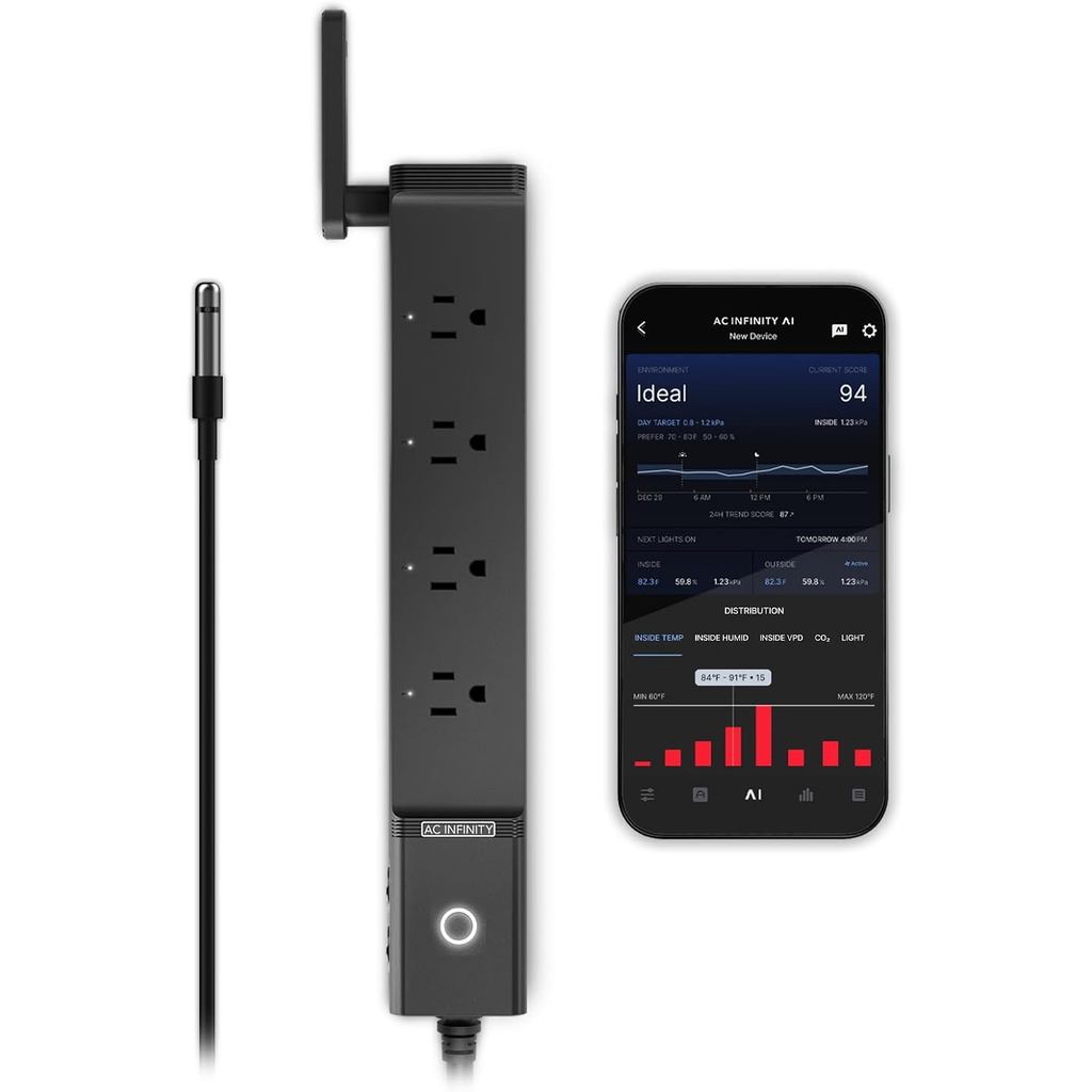 AC Infinity Outlet AI, Environment Controller, Smart WiFi Power Strip ...