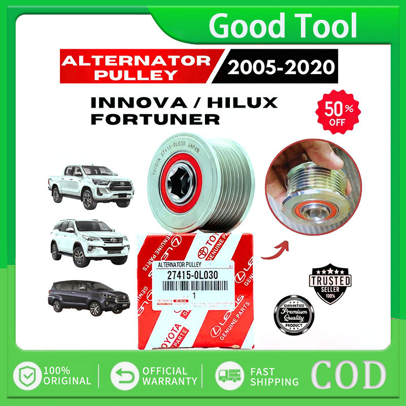 ON SALE! ALTERNATOR PULLEY (15mm) for TOYOTA INNOVA / FORTUNER / HILUX ...