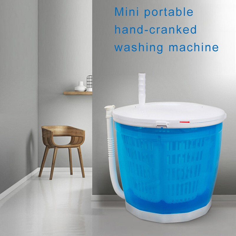 Manual Hand Crank Mini Washing Machine Portable NonElectric Compact ...