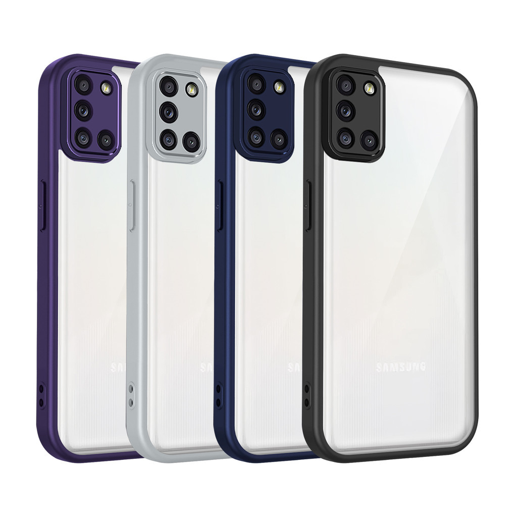 Case Samsung A31 Casing Luxury Transparent Frosted Cover For Samsung ...