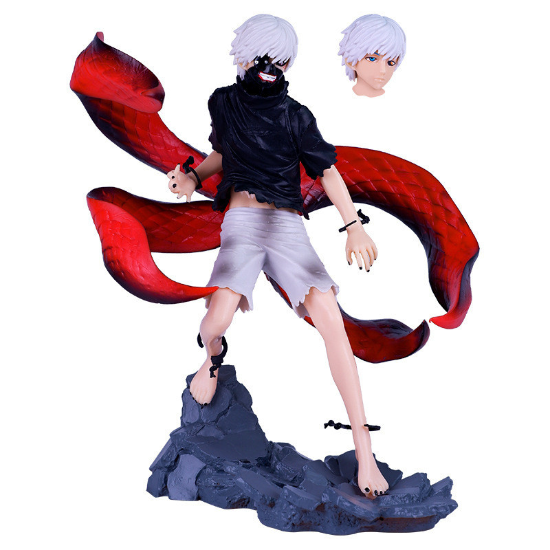 Anime Tokyo Ghoul Kaneki Ken Head Swap Version Action Figure Model ...