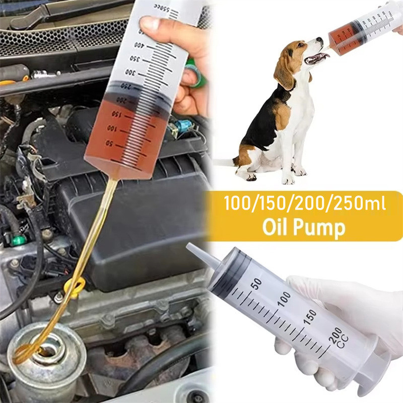 Large Capacity Syringes Reusable Needle Barrel Oil Pump with Scale Oil ...