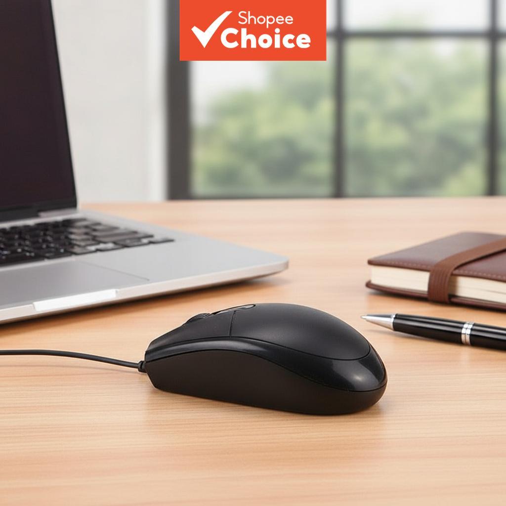 Silent USB Wired Optical Mouse, Ergonomic Design for Laptop, Computer ...