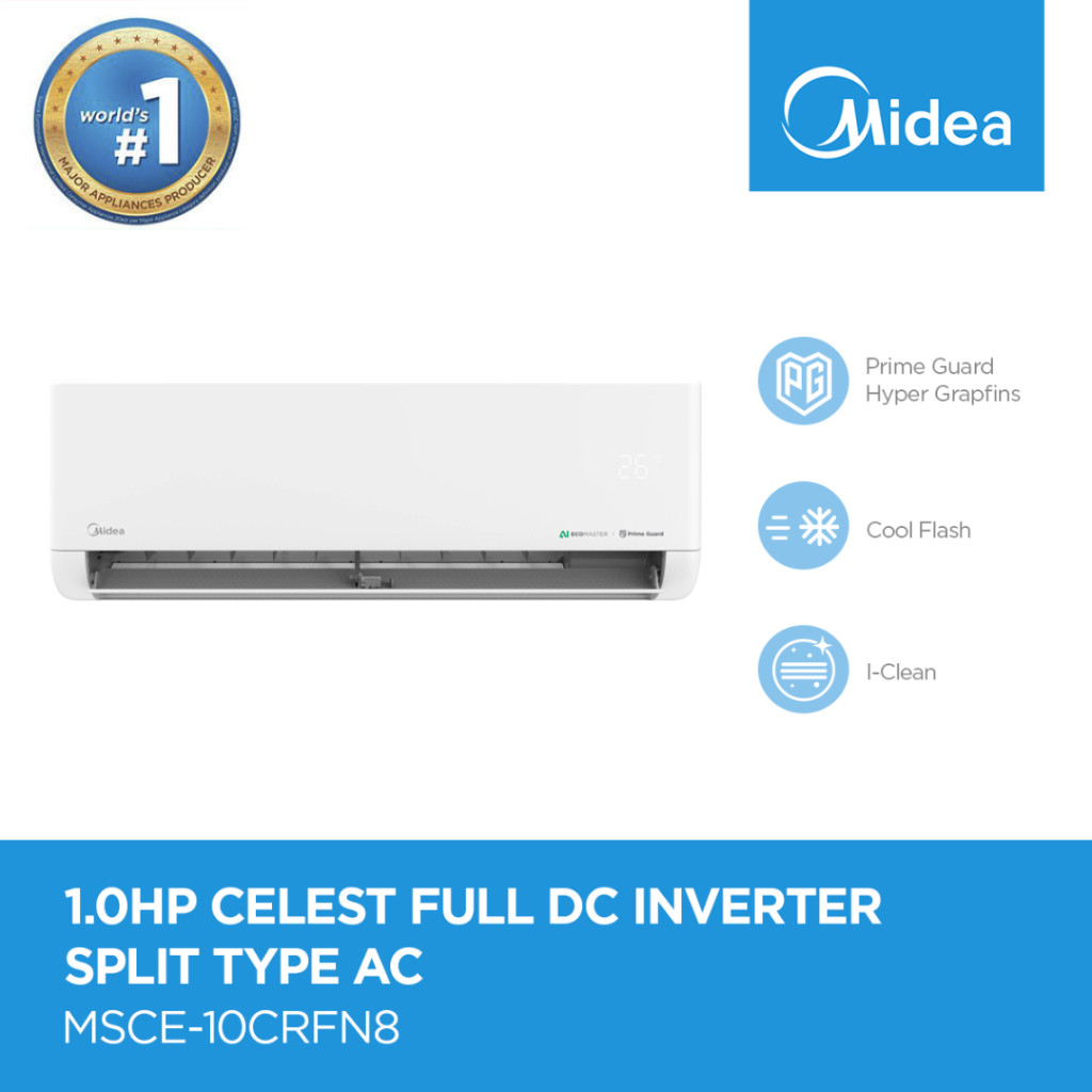 Midea Celest Full DC Inverter Split-Type Air-Conditioner R32 ...