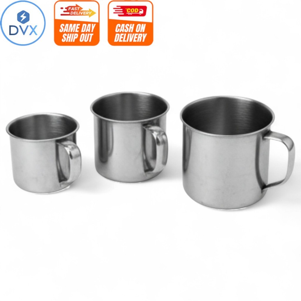 COD DVX Stainless Tea Mug Outdoor Camping Hiking Coffee Cup Baso Tasa ...