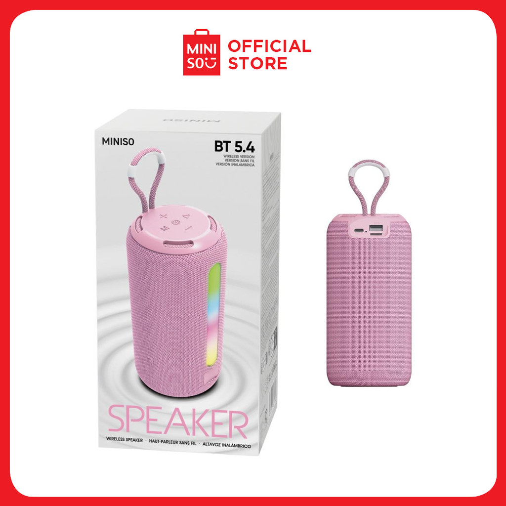 MINISO Cloth Wireless Speaker Model: A162(Pink) | Shopee Philippines