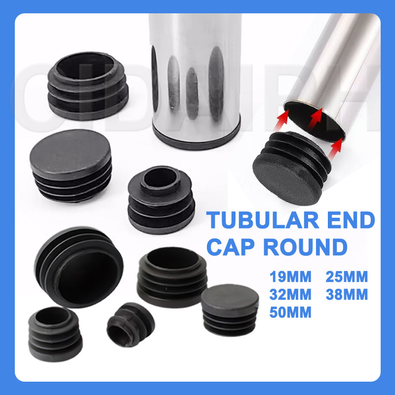 1/2PC Round Tubular Plastic Plug Cap, Steel Pipe End Cap-PVC Floor ...