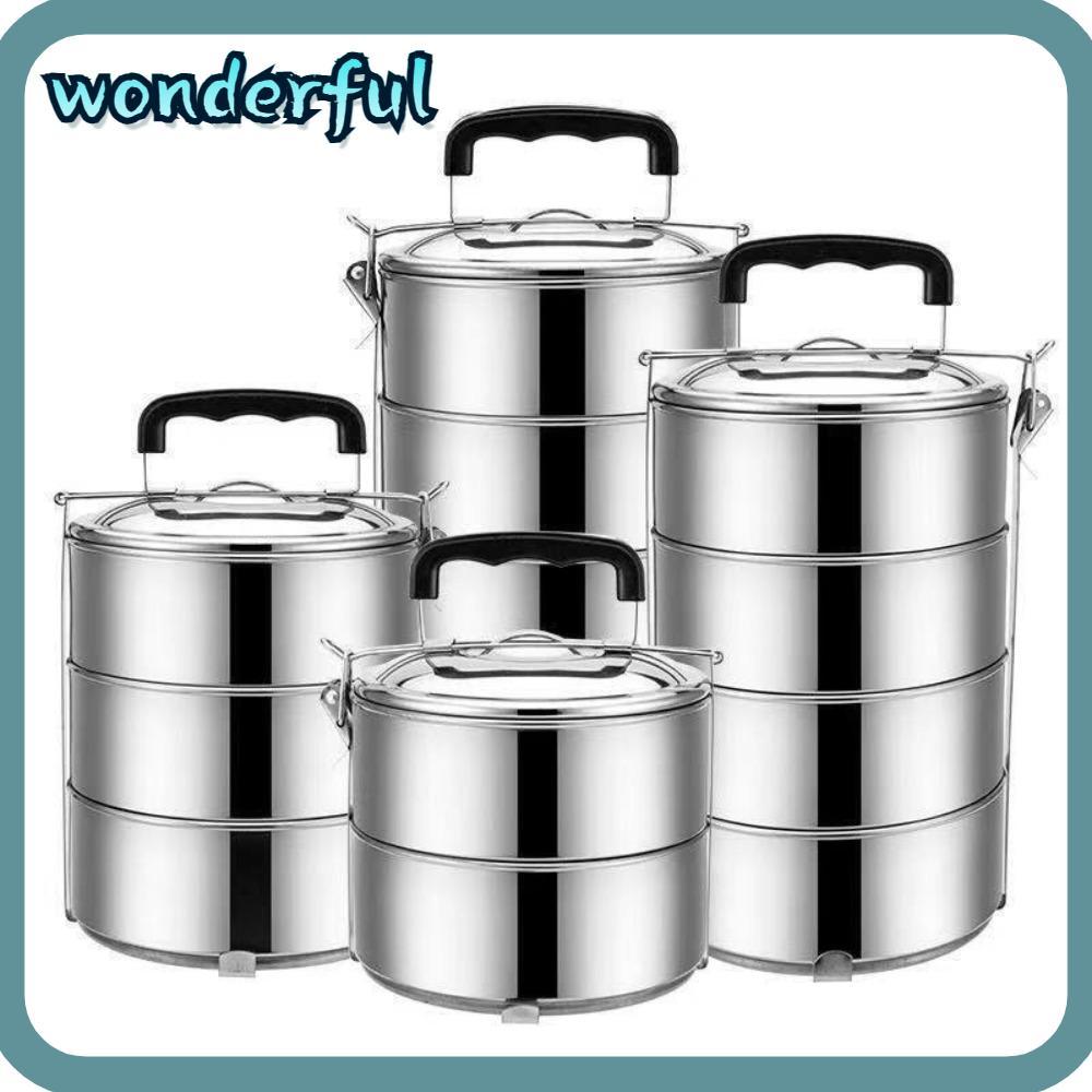 WONDER Lunch Box, Heatable 2/3/4/5 Layers Lunch Container, Stackable ...