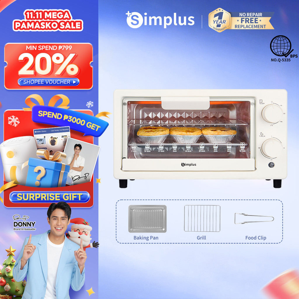 Simplus 12L Electric Oven for Baking Multifunctional Oven Toaster ...