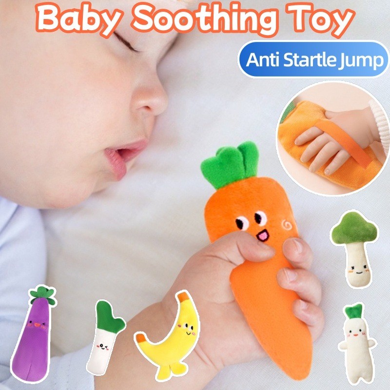 Baby Soothing Toy Carrot Plush Doll Fruit Series Baby Sleeping Hand ...