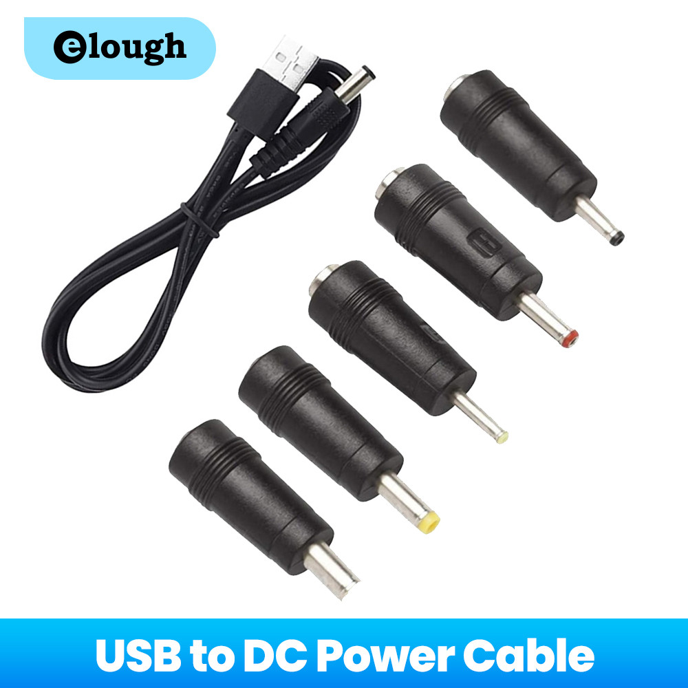 Elough Universal USB To DC Power Cable USB To DC 5V Charging Cable With ...