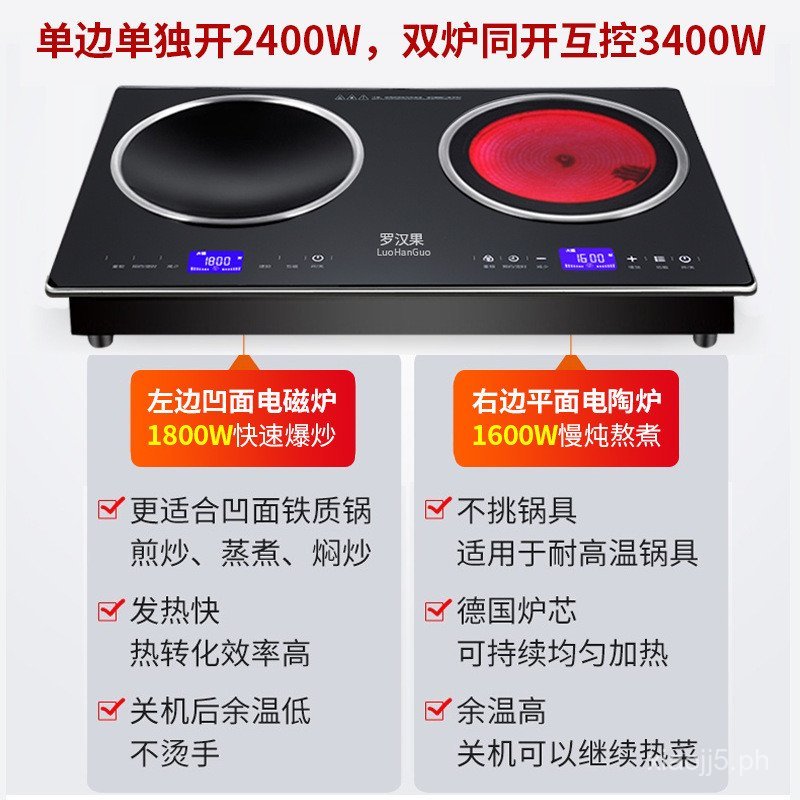 Built-in Electric Stove Double Burner Electric Ceramic Stove Electric ...
