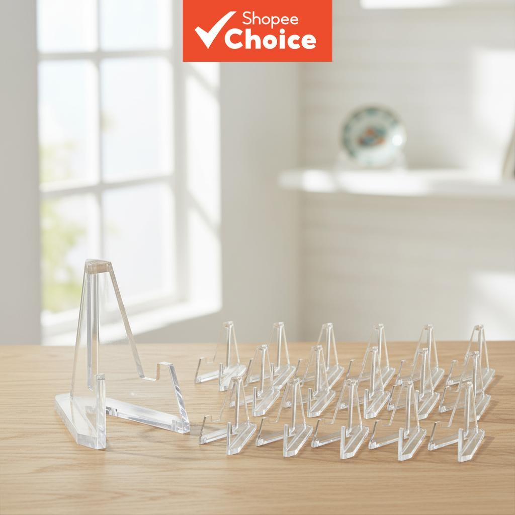 10 Transparent Acrylic Display Stands – Compact Easels for Coins, Cards ...