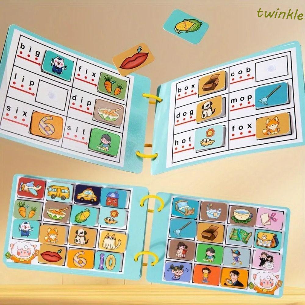 TWINKLE1 CVC Word Building Busy Book, Repeated Pasting Interactive DIY ...