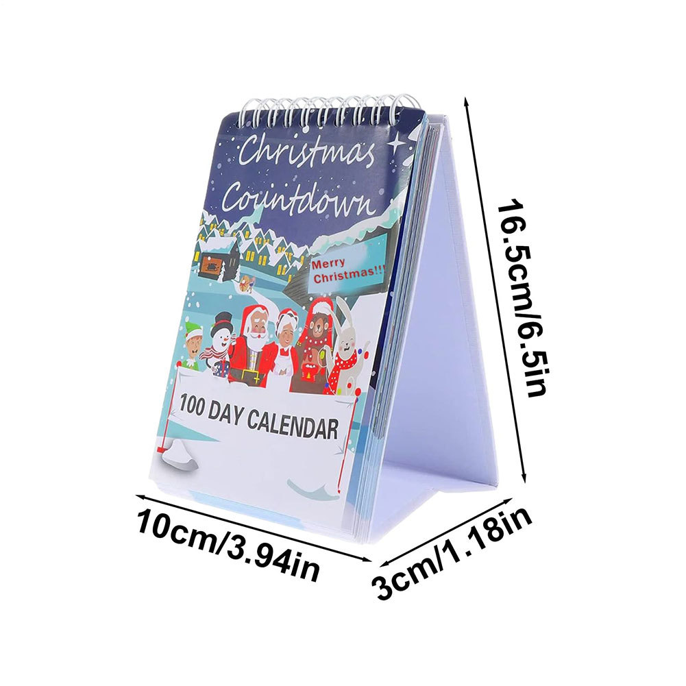 100 Day Christmas Countdown Calendar 2025 for Christmas Desktop Decor ...