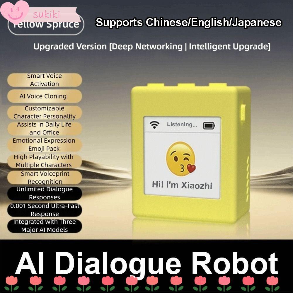 SUKIKI Xiao Zhi Smart Robot, 1.54 Inch TFT Screen Voice Box Module AI ...