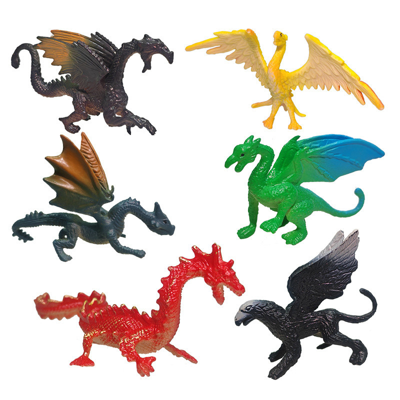 Animal Simulation Model PVC Flying Dragon Ornament with Wings Boys ...