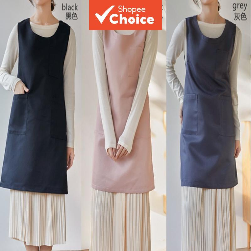 Ready Stock Home apron thickened polyester kitchen waterproof apron ...