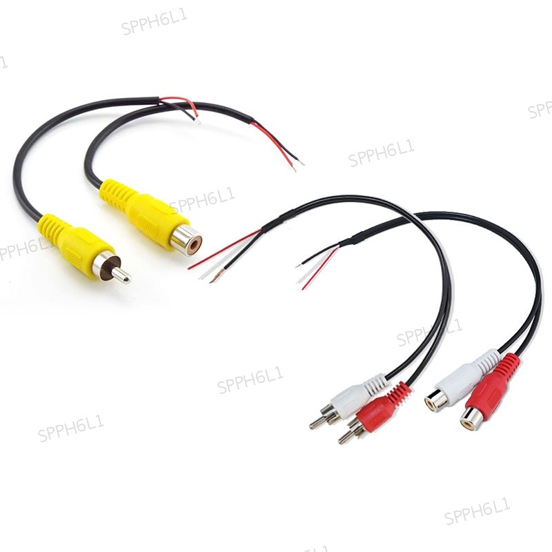 Rca Female / Male Audio Cable 1way 2way adapter Av Single Video plug ...