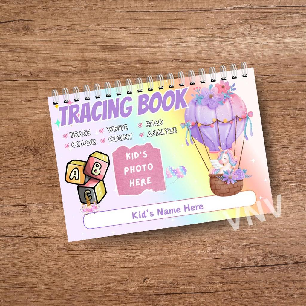 Unicorn Customize Tracing Pad With Covers Trace Alphabet Names Numbers ...