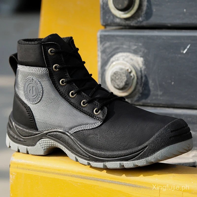 Male Anti static Work Boots Anti-smash Safety Shoes Men Anti puncture ...