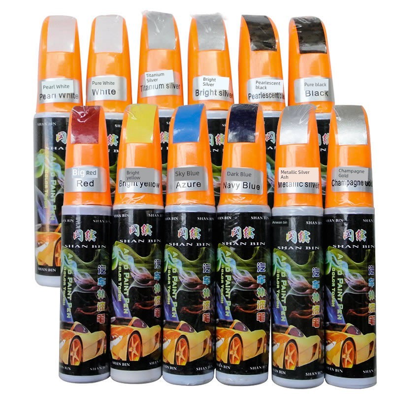 Touch-Up Paint Pen Pearl White Self-Spray Paint Black Dot Paint Pen ...