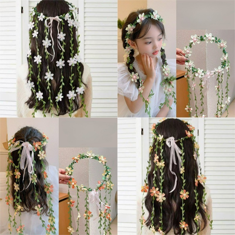 Fairy Wedding Rattan Wreath Flower Headband Headwear Elf Hair Accessory ...