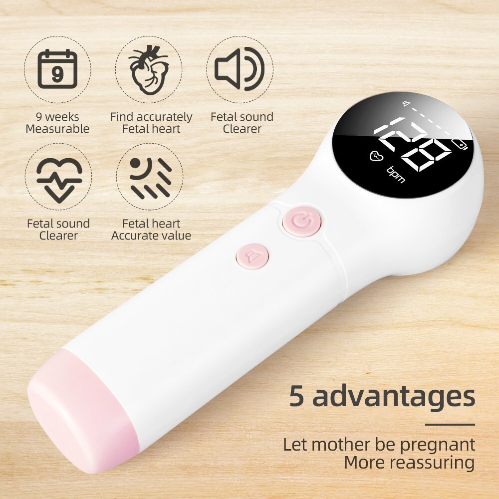 Doppler Fetal Prenatal Heart rate Monitor No Radiation Pregnancy ...