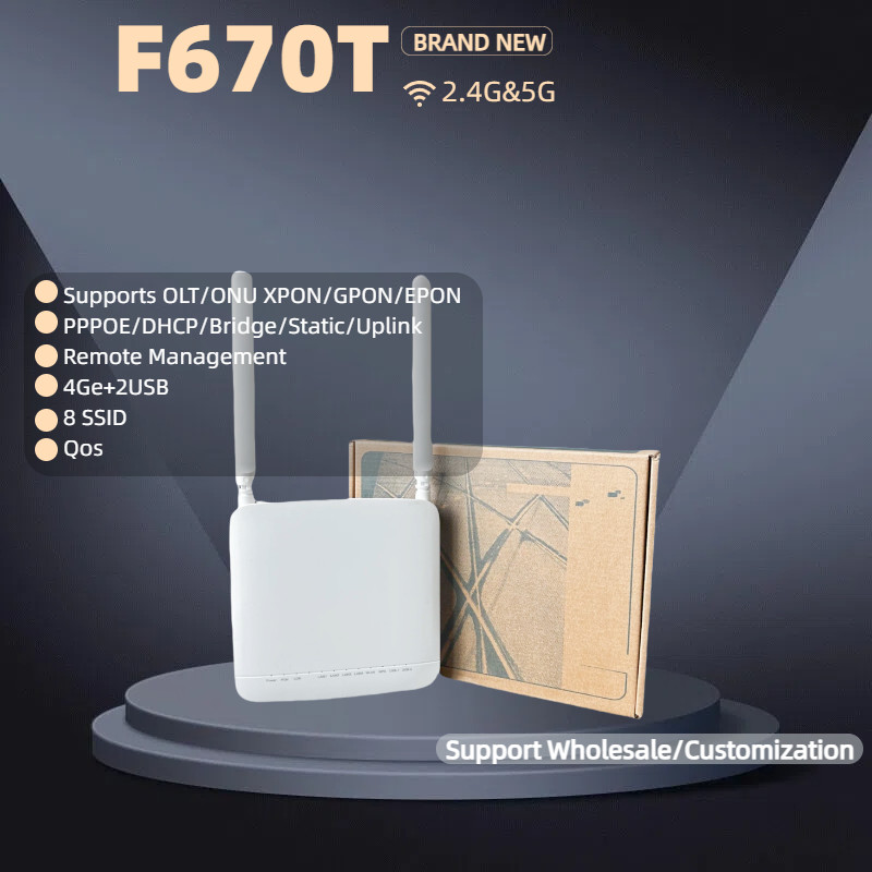 Dual Band 5G F670T ONT/ONU EPON/GPON/XPON APC/UPC English Firmware 4GE ...
