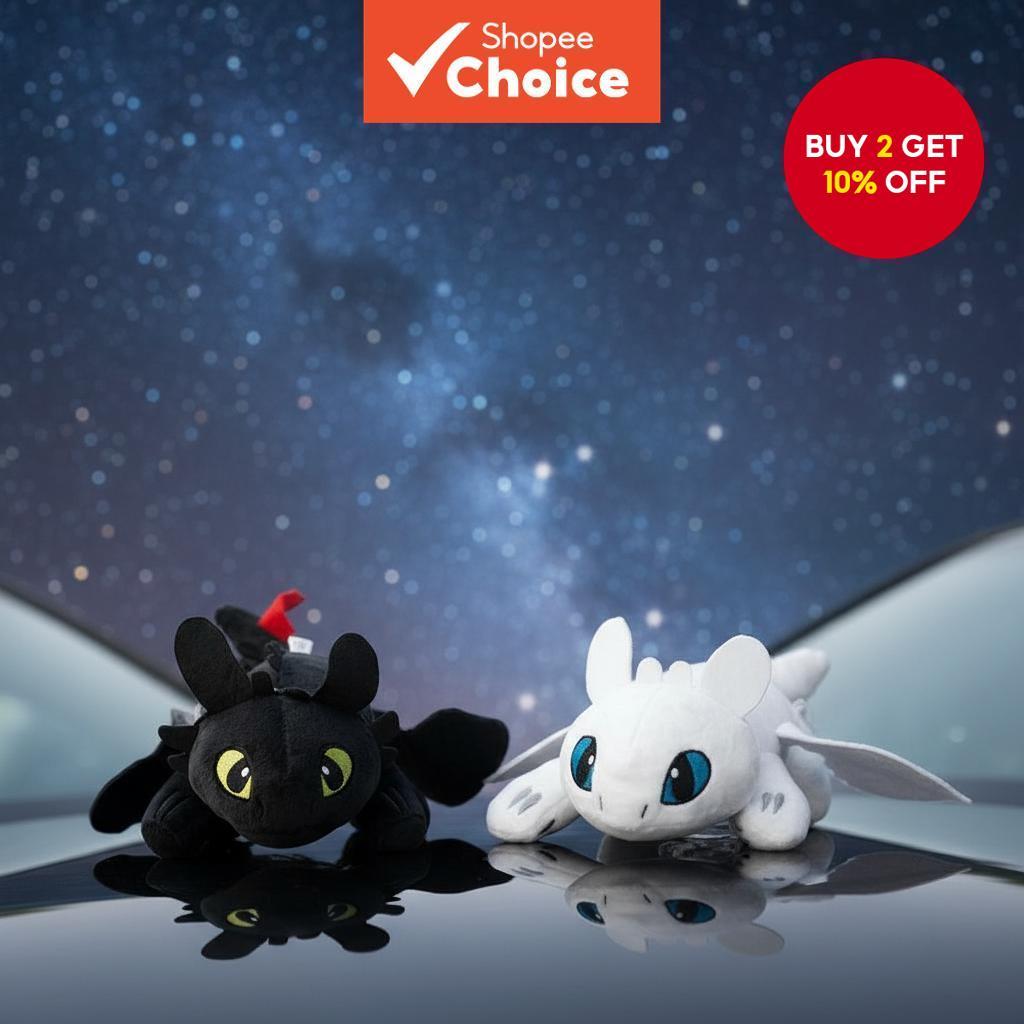 Dragon-themed car accessories featuring a Toothless dragon doll for ...