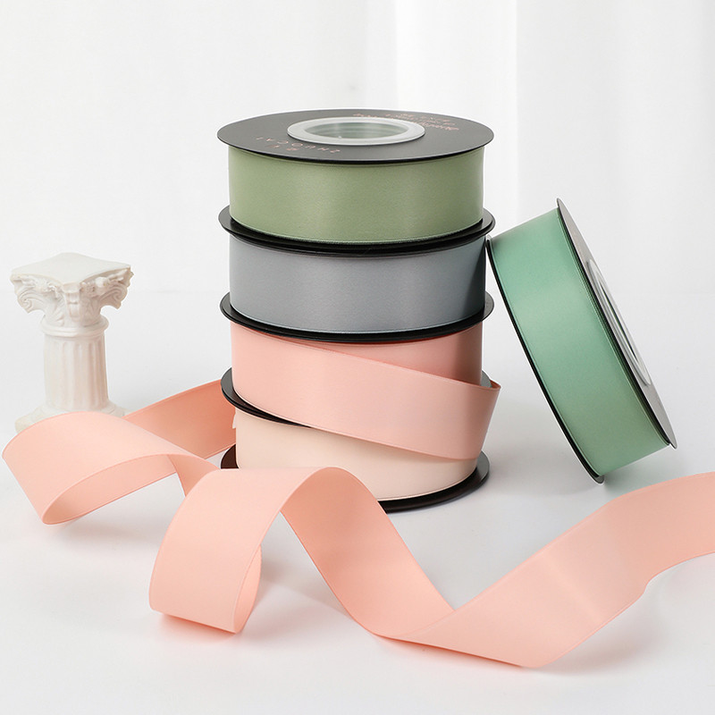 20 Yards 2.5cm Milk Silk Hair Accessories Bouquet Ribbon Gift Box ...