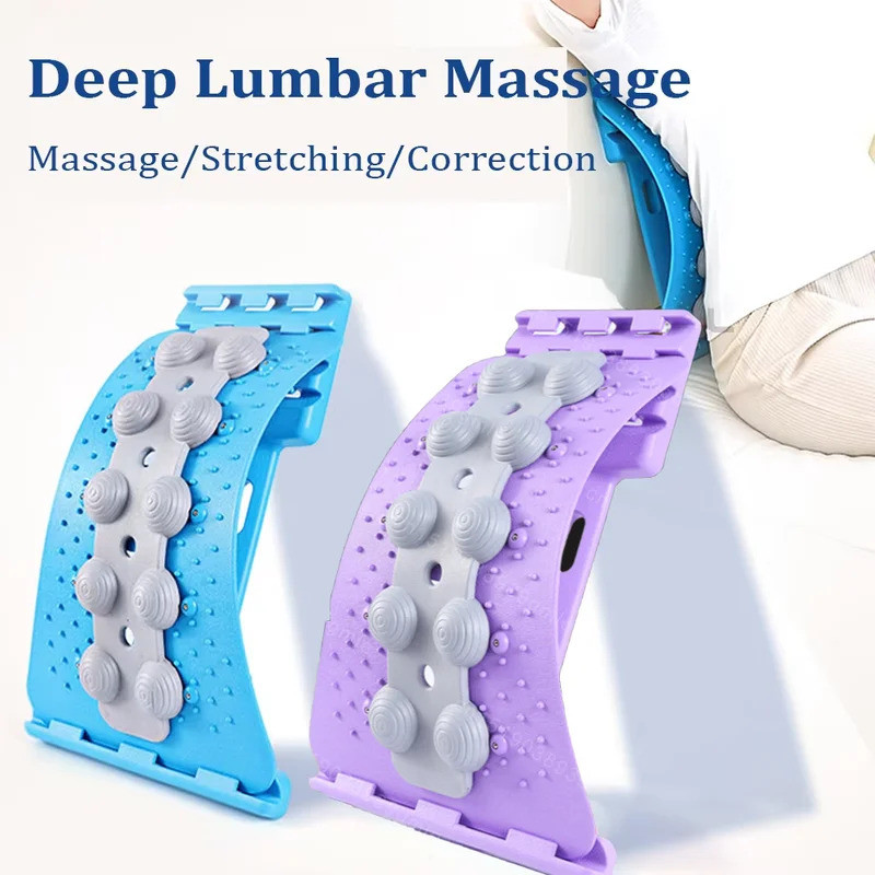 Lumbar Spine Stretcher Multi-Level Adjustable Massager Waist Neck ...