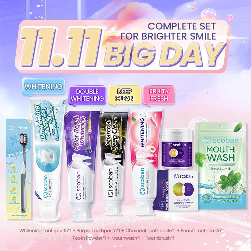 【11.11 Mega Pamasko Sale】Scoban Bundle Purple Toothpastes+Peach ...