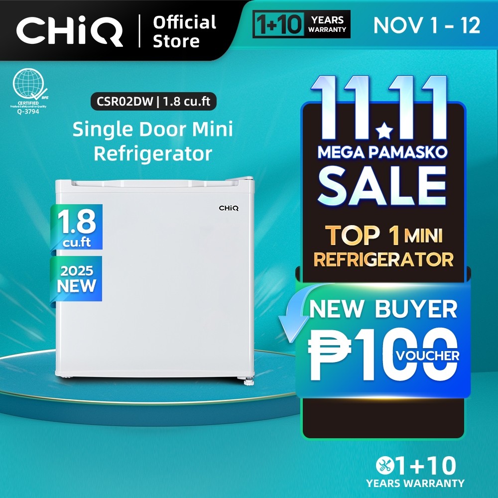 【NEW】CHiQ 1.8 cu.ft Single Door mini Refrigerator CSR02DW with Freezer ...