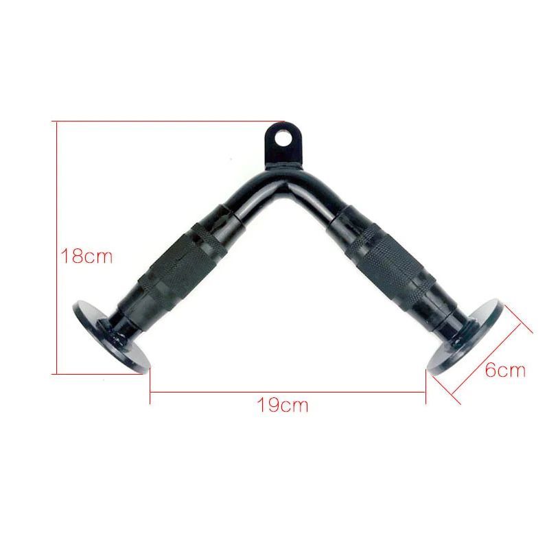 Home Gym Fitness V-bar Pulley Cable Rowing Machine Workout Attachment ...