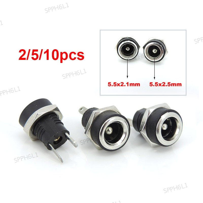 DC022b 5.5x2.1mm 5.5x2.5mm DC Female Power Jack Socket Supply Panel ...