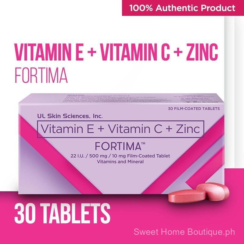 Fortima (Vitamin E + Vitamin C + Zinc) 30s capsules | Shopee Philippines